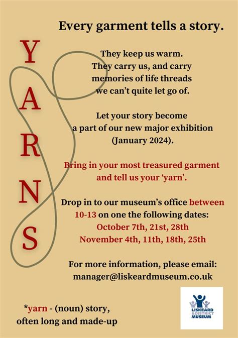 Visit Liskeard Events Yarns Project At Liskeard Museum