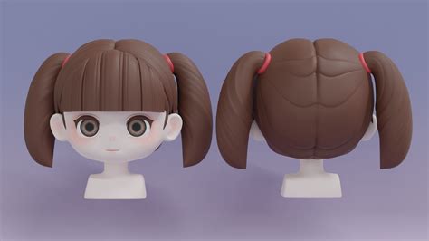 Female Hair Style Set 03 3d Model Collection Cgtrader