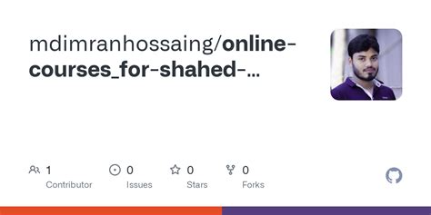 GitHub Mdimranhossaing Online Courses For Shahed Arzu Class 113