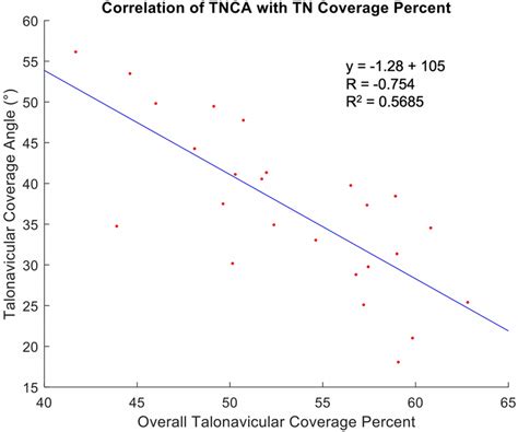 Correlation Between The Talonavicular Three Dimensional 3d Coverage