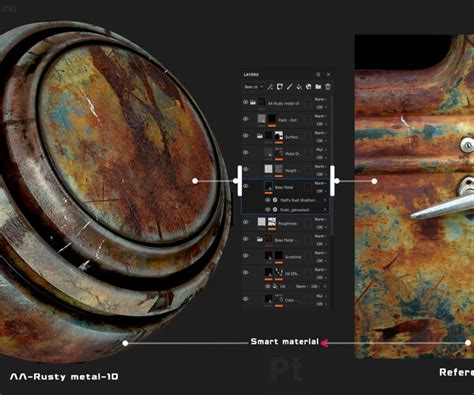 Artstation Rusty Metal Smart Materials Pbr Textures And Unreal Engine