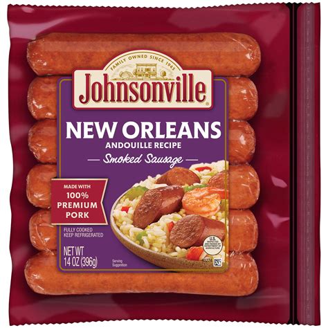 Johnsonville New Orleans Andouille Smoked Sausage 6 Links 14 Oz