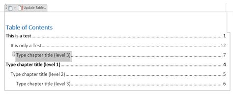 Word Table Of Contents Template Mightyprintingdeals