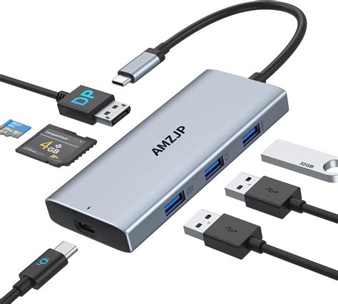 Usb C Docking Station Dual Displayport 8 In 1 Hub With 2 Dp Hdmi Vga Usb C 2 0