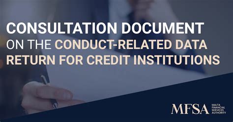 consultation document on the conduct related data return for credit