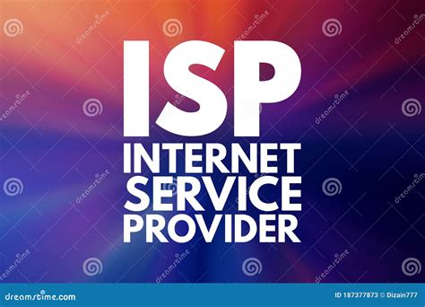Isp Internet Service Provider Acronym Technology Concept Background