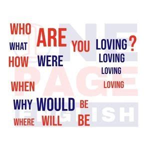 Questions Continuous OnePage English