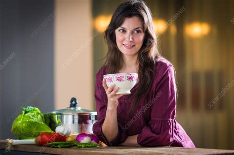 Woman Making Soup Stock Image C Science Photo Library
