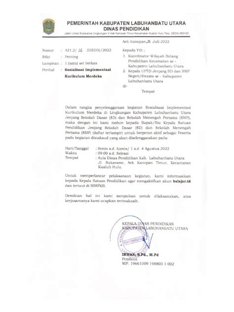 Sosialisasi Implementasi Kurikulum Merdeka Pdf