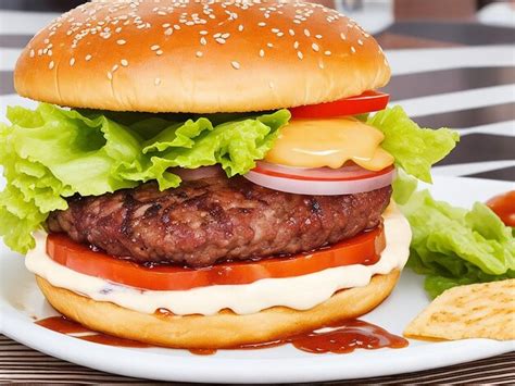 Premium Photo Gourmet Burger Extravaganza