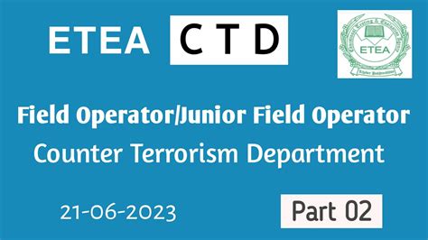 Field Operator And Junior Field Operator Ctd Solved Paper Part Held
