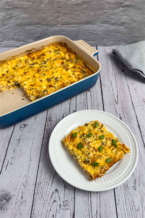 Bacon Egg And Sausage Casserole Around Grandmas Table