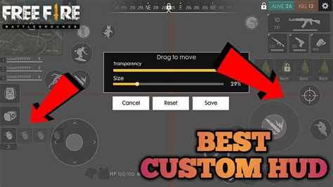 Free Fire Best Custom HUD Setting Legendary Smasher YouTube