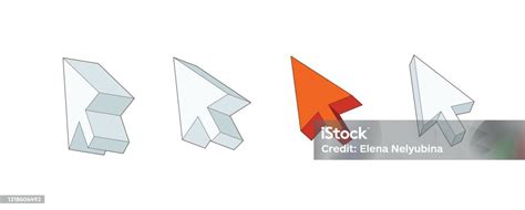 Mouse Cursor Vector Stock Three Dimensional Computer Mouse Arrow Symbol Mouse Pointer Vector