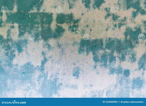 Blue Green Spoted Wall Textureempty Old Stained Art Texture Of Plaster