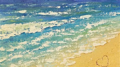 Easy Beach Waves Acrylic Tutorial For Beginners How To Paint With