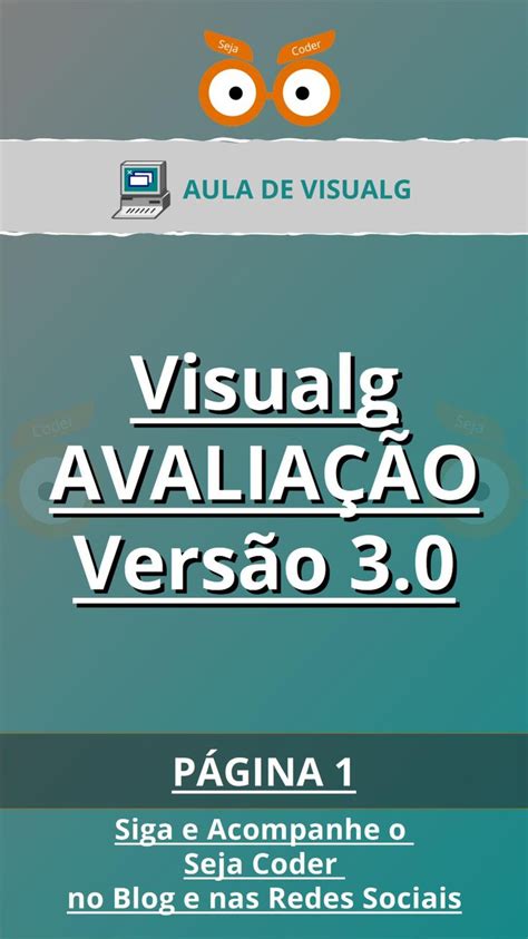 visualg avaliação versão 3 0 seja coder