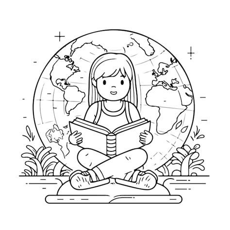 스케치 손으로 그린 단일 라인 아트 색칠 페이지 선 그리기 흰색 배경에 고립 프리미엄 벡터