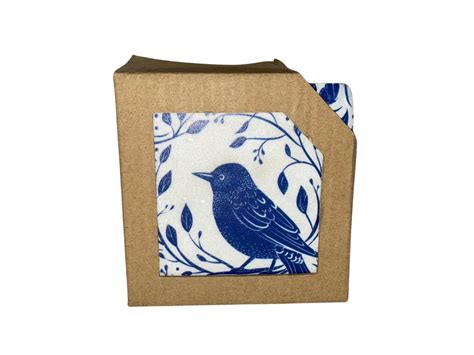 Bird Coaster Blue White Garden Adventures Nursery