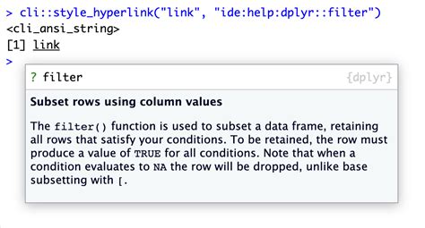 Ide Help Hyperlink Should Show Usage Issue 11449 Rstudio Rstudio GitHub