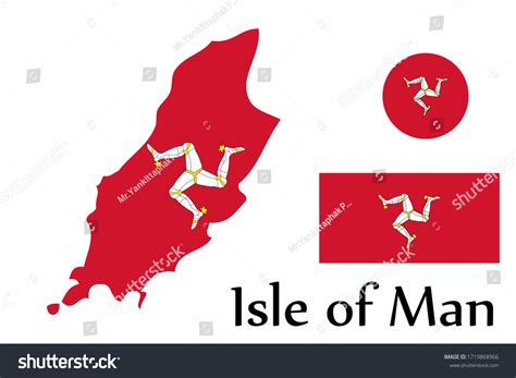 Shape Map Flag Isle Man Country Stock Vector Royalty Free 1719868966