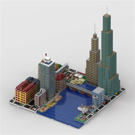 Lego Moc Micropolis Collection 2 16 Nice Fitting Water Related Modules