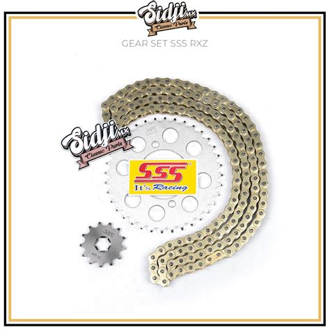Jual Paket Gear Gir Set Depan Belakang SSS RXZ 428 Rantai Gold Vega R Mx Old New 135 Rx King