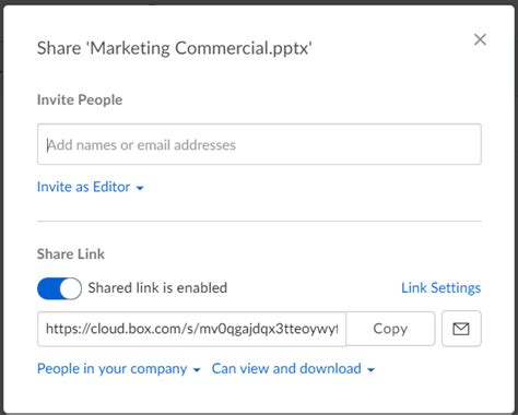 Creating Shared Links Box Support