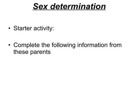Sex Determination Ppt