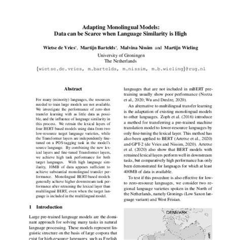 Adapting Monolingual Models Data Can Be Scarce When Language