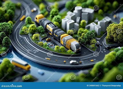 Garbage And Urban Planning Are Depicted In A Detailed Illustration Of A