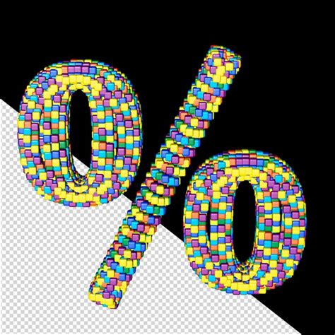 Premium Psd Colored Letters From Small Cubes