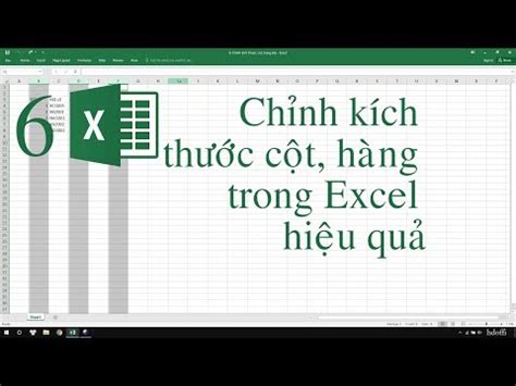 1 6 Chỉnh Kích Thước Cột Hàng Trong Excel Hiệu Quả Chỉnh độ Rộng