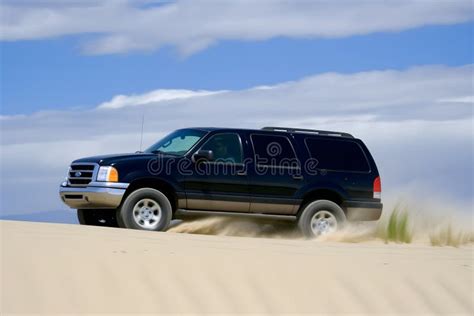 Suv Car In Dessert Neural Network Ai Generated Stock Image Image Of Dawn Vacation 301042897