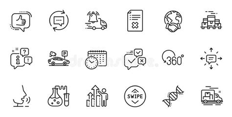 Outline Set Of Online Voting Like And Parking Security Line Icons For