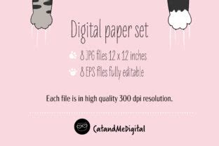 Digital Paper Cute Cats Graphic By CatAndMe Creative Fabrica