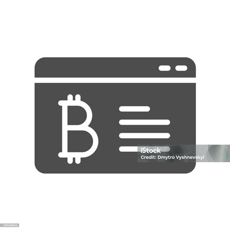 Bitcoin Digital Money Silhouette Vector Icon Isolated On White Bitcoin Cryptocurrency Icon For