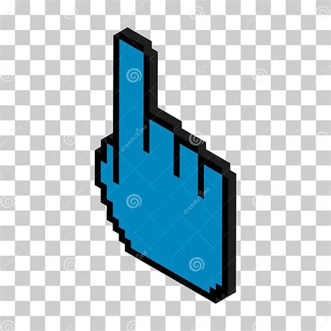 Mouse Cursor Isometric Pixel Icon Web Click Symbol Computer Pointer