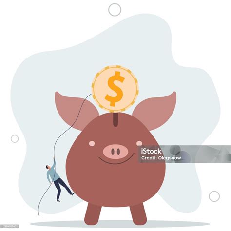 사업가 밧줄을 사용 하 여 황금 돈 동전으로 핑크 돼지 저금통을 올라 최종 Targetflat 벡터 일러스트 레이 션 가격에 대한 스톡 벡터 아트 및 기타 이미지 Istock