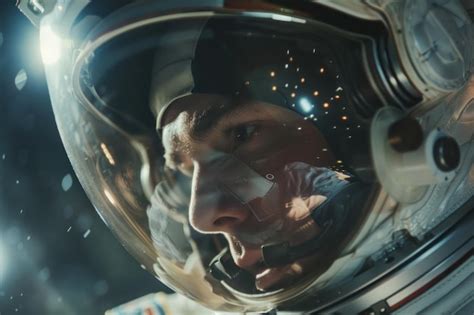 Premium Photo An Astronaut With Reflections On His Visor