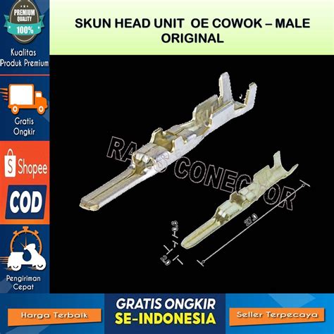 Jual Skun Kabel Soket Power Window Head Unit Hu Tape Mobil Skun Male