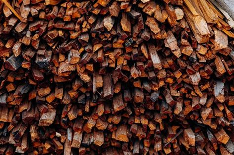 Premium Photo Beautifully Arranged Firewood For Winter Preparations