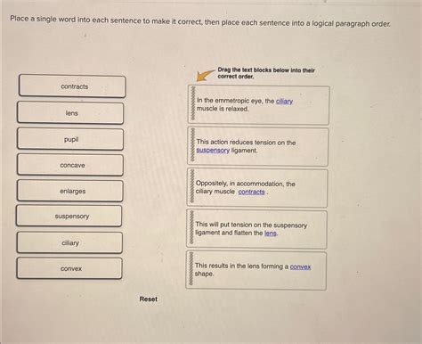 Solved Place A Single Word Into Each Sentence To Make It