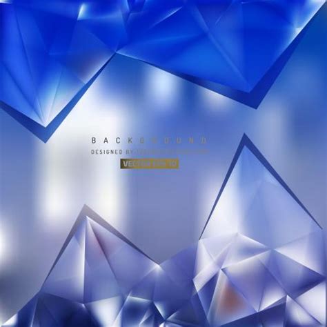 Abstract Blue Triangular Background Template
