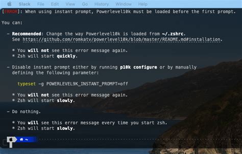 instant prompt still error even if powerlevel10k theme is declared way