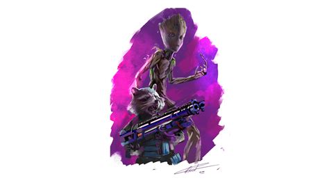 Groot And Rocket In Avengers Infinity War Hd Movies 4k Wallpapers