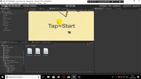 Dancing Line In Unity Tutorial7 And Giveaway Tap To Start And Restart Systemscripts Included