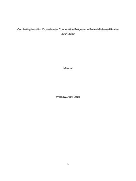 Manual On Combating Fraud Pdf Risk Conflict Of Interest
