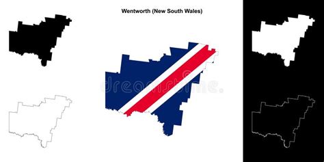 Mapa De Esquema De Wentworth Ilustración del Vector Ilustración de forma frontera