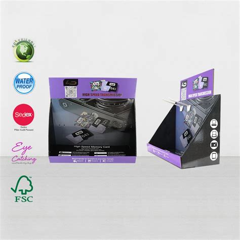 Supply Custom Retail Cardboard Counter Display Pdq With Hooks Hanging